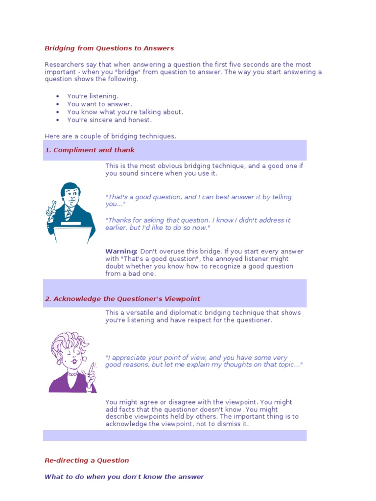 Bridging From Questions To Answers | PDF | Question | Linguistic Typology