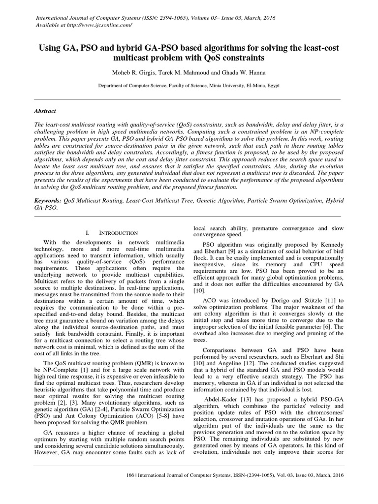 Ijcs 2016 0303001 PDF | PDF | Routing | Mathematical Optimization