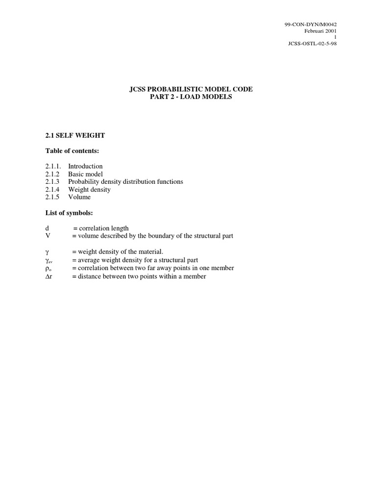 Self Weight | PDF | Science & Mathematics