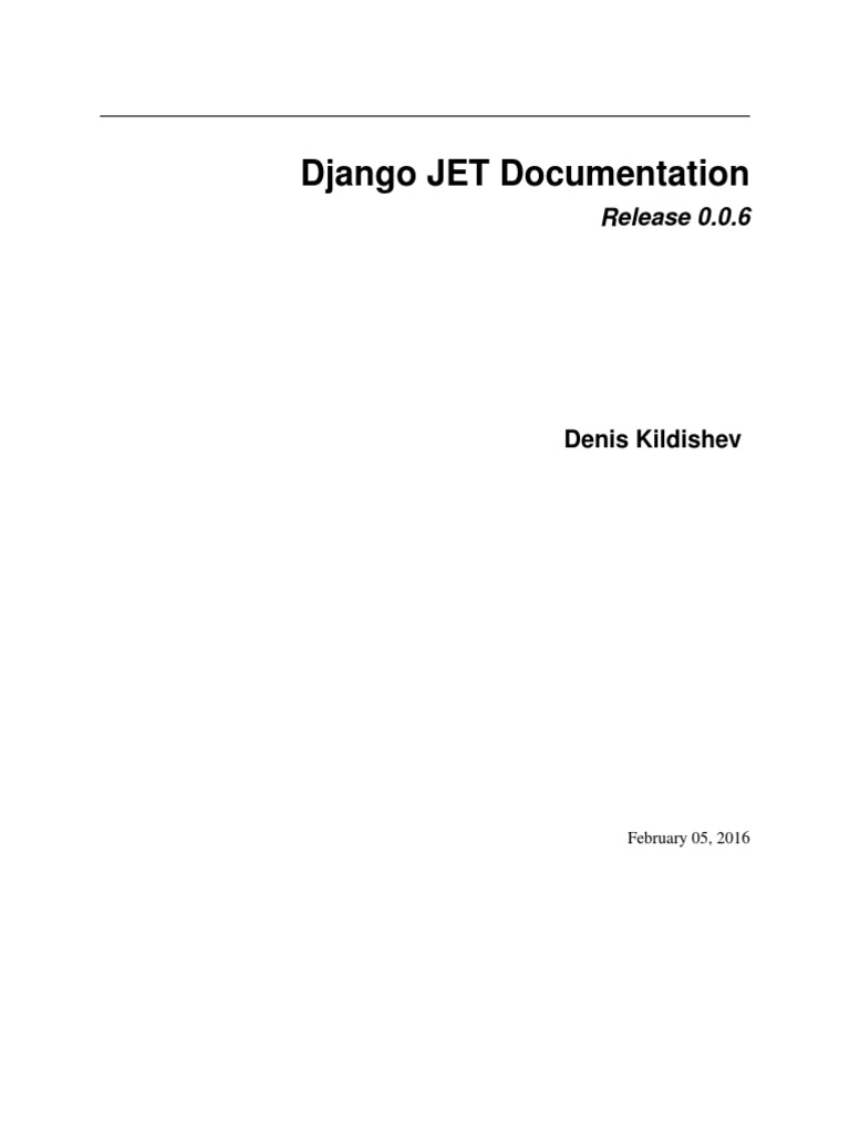 Django Jet Documentation Release 006 Pdf Python Programming Language Software