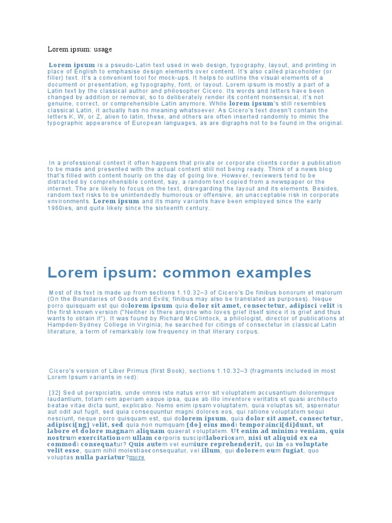 Lorem Ipsum: Common Examples | PDF | Software | Computing And ...
