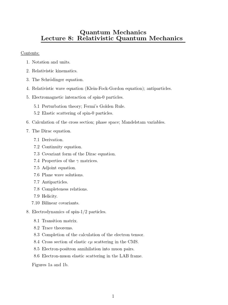 Electrodinamica Cuantica | Download Free PDF | Wave Function | Cross Section (Physics)