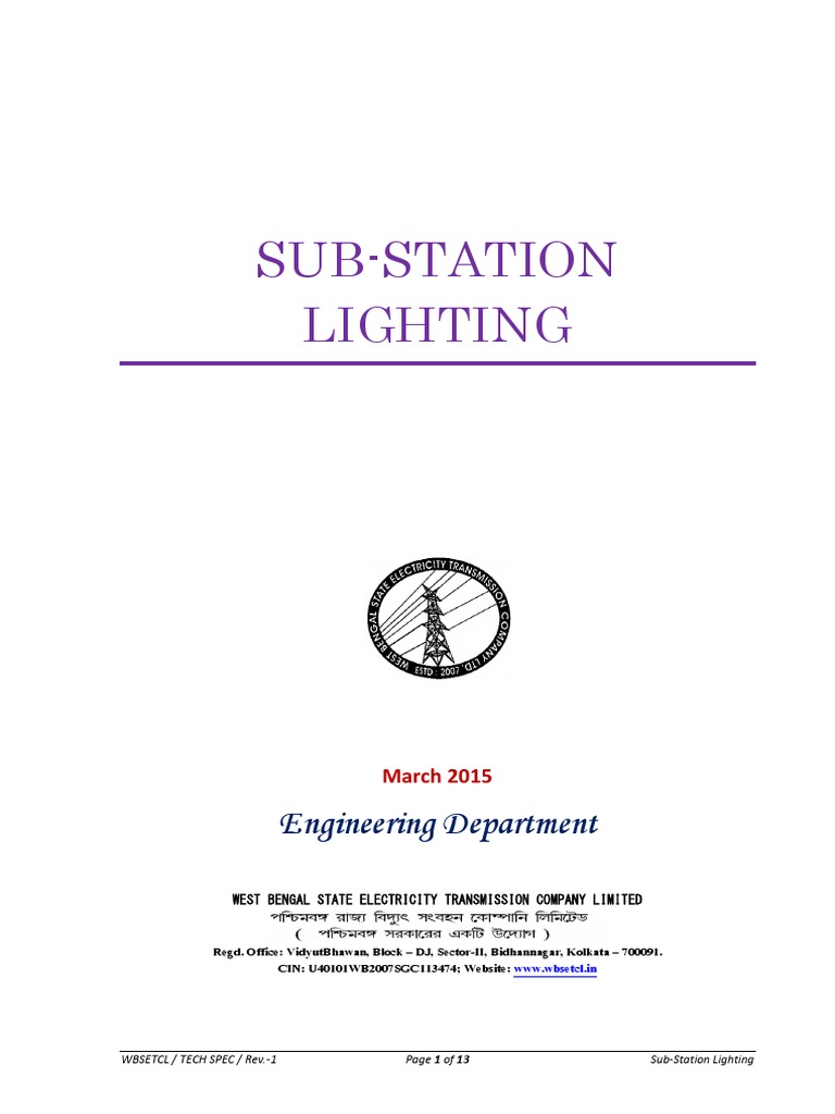 Substation Lighting | PDF | Electrical Wiring | Electric Power Distribution