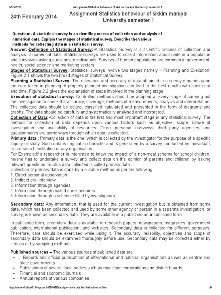Statistical Survey Methods Explained | PDF | Statistical Hypothesis ...