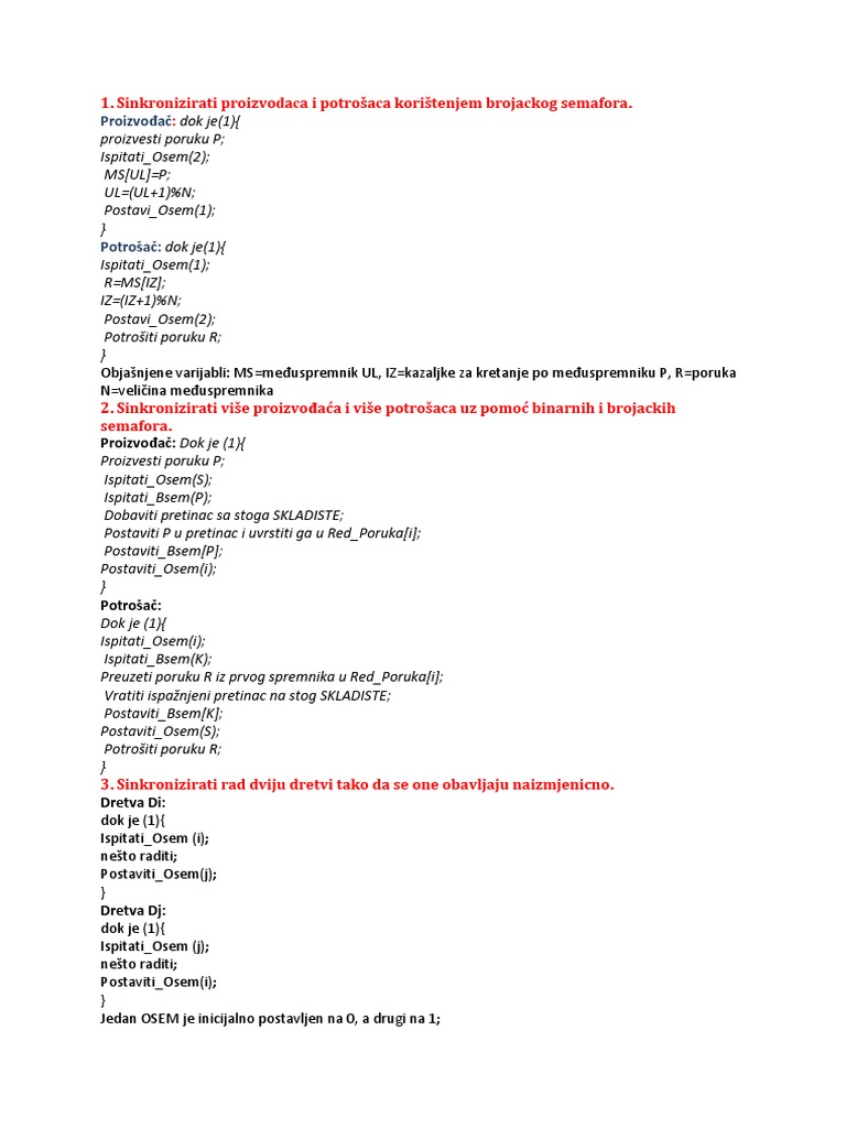 Skripta - Os I Pitanja | PDF