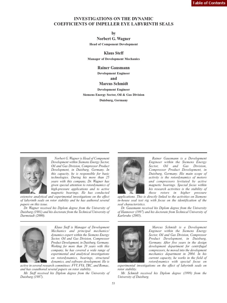 TMS2009 - Dynamic Coefficients of Impeller Eye Labyrinth Seals - Wagner ...