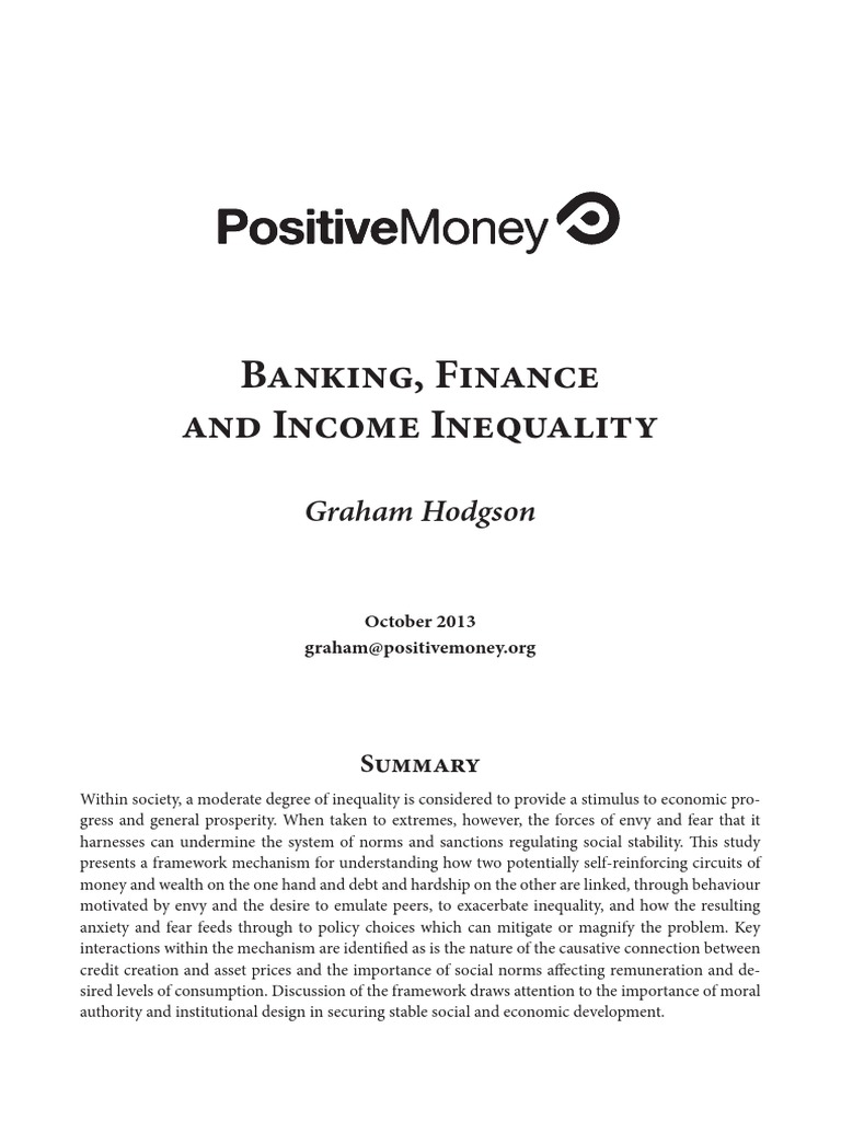 Banking Finance and Income Inequality | PDF | Economic Inequality ...