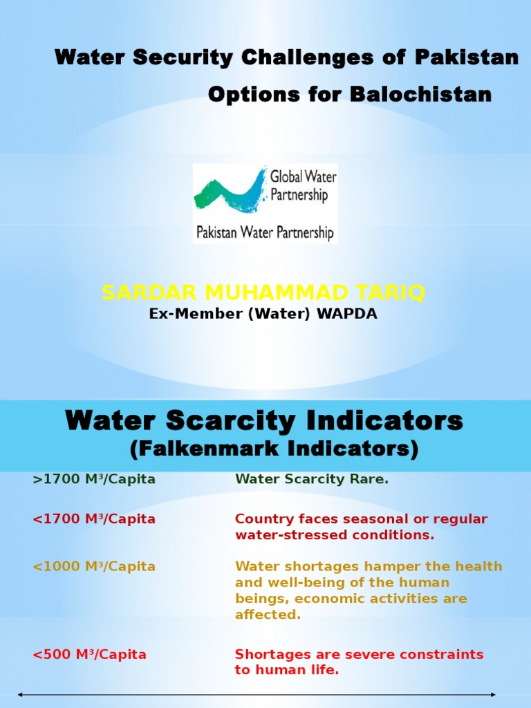 Water Security Challenges of Pakistan Options For Balochistan-March ...