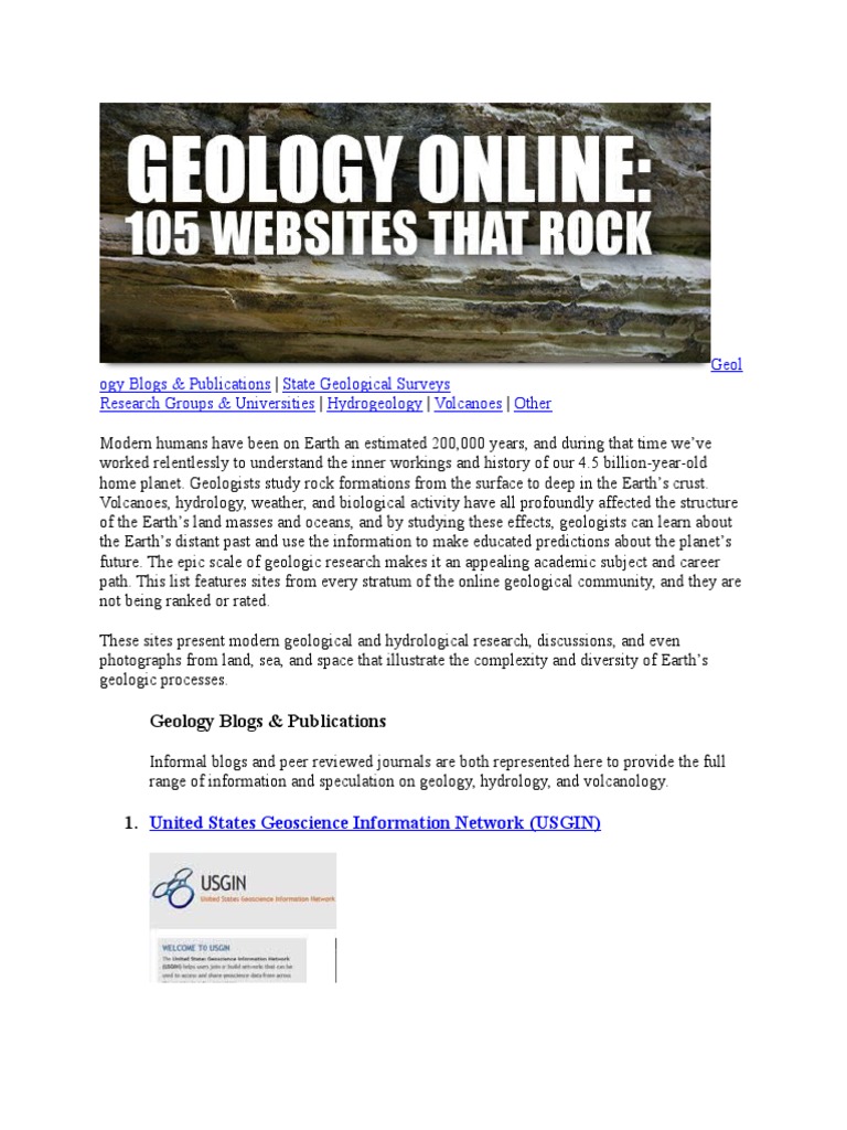 Geology Blogs | PDF | United States Geological Survey | Geology
