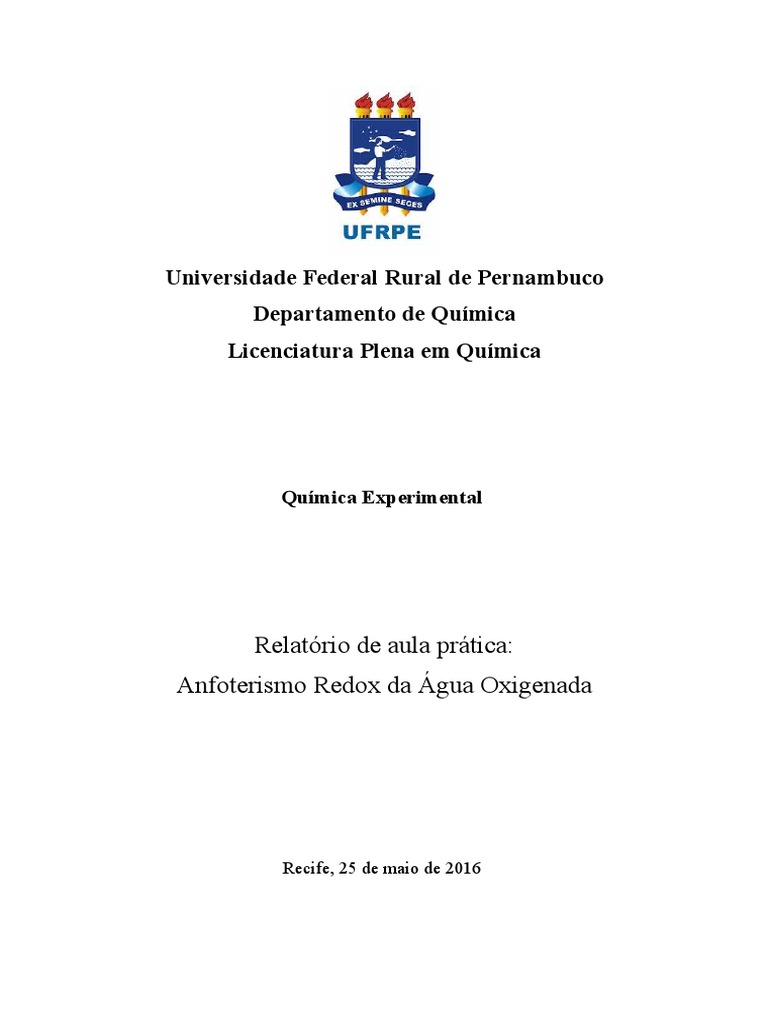 Anfoterismo Redox em Química Experimental | PDF | Redox | Manganês