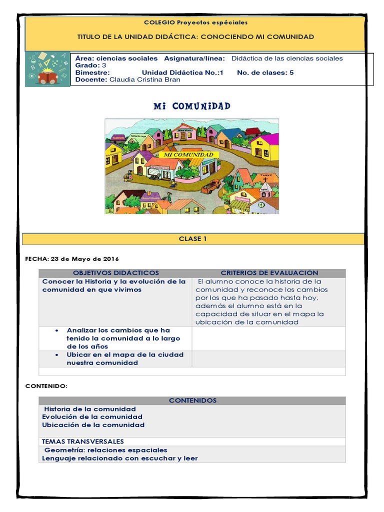 Conociendo mi comunidad escolar | PDF | Evaluación | Maestros