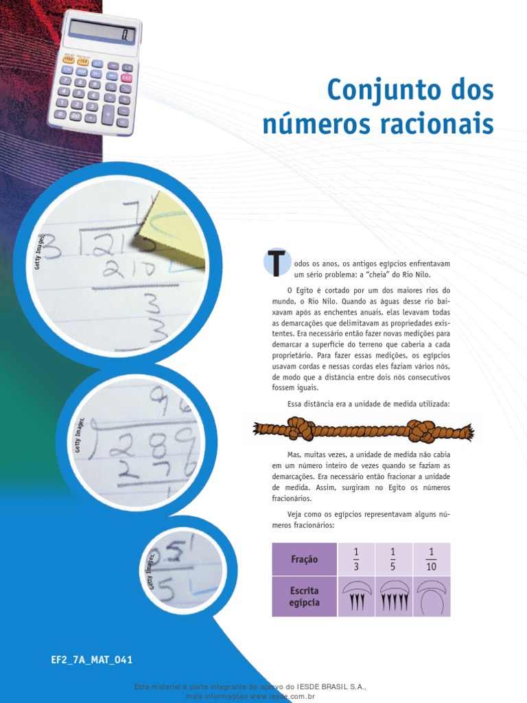 Numeros Racionais | PDF | Fração (Matemática) | Exponenciação