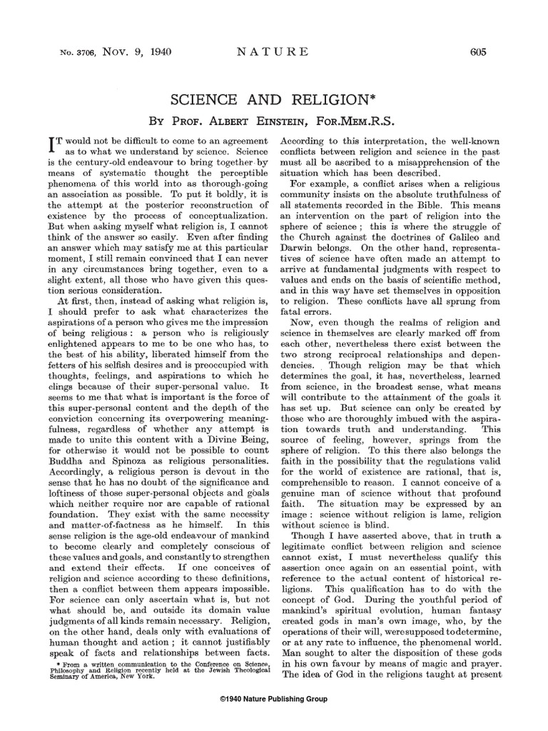 Science and Religion | PDF