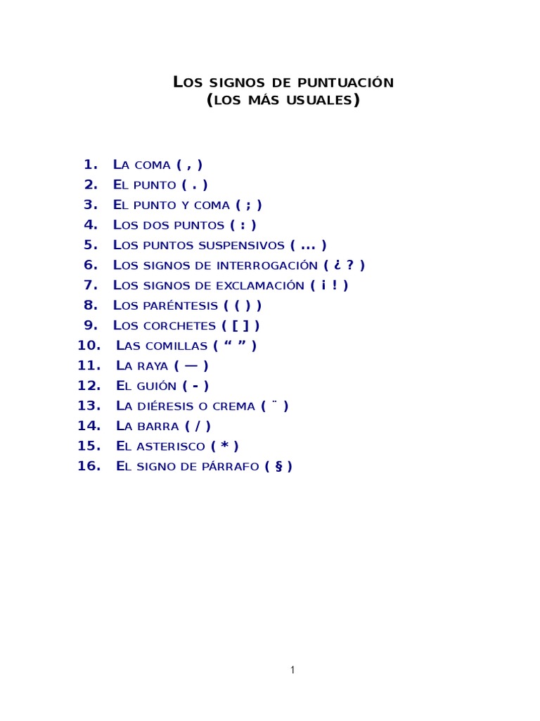 Los Signos de Puntuación | PDF | Coma | Comillas