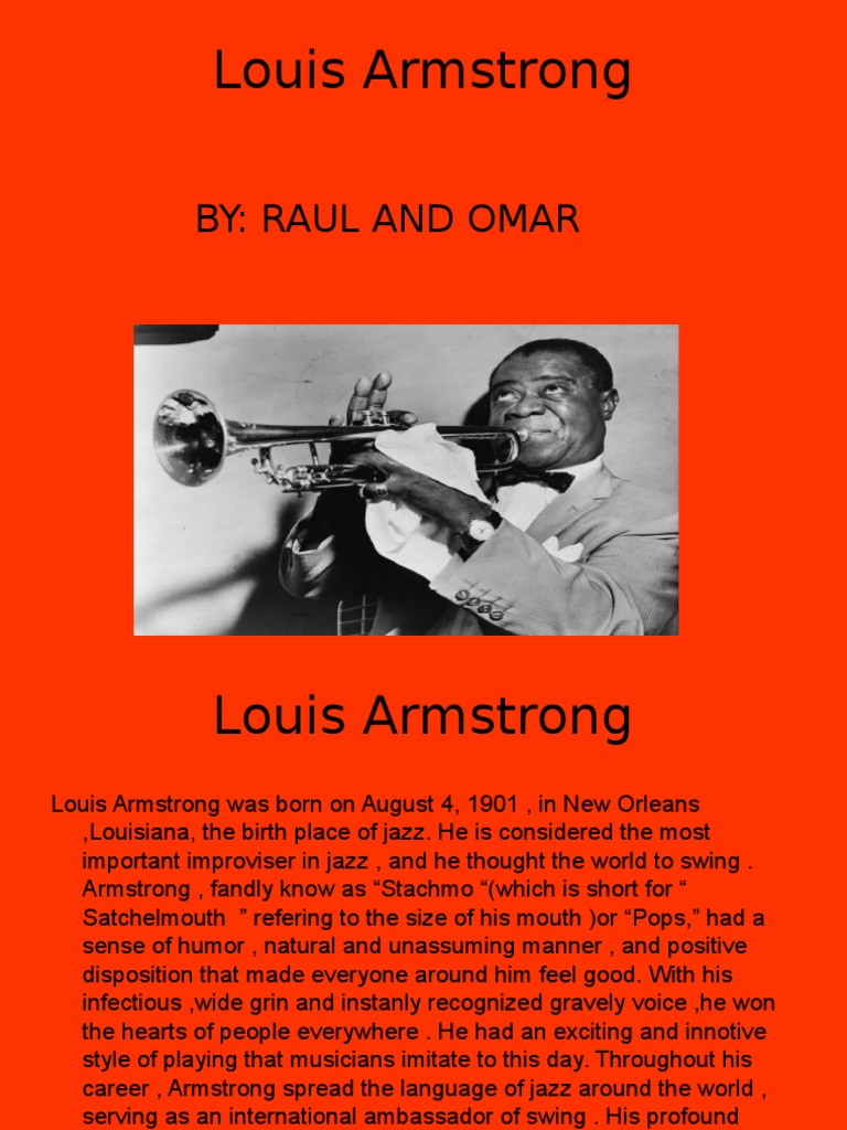 Louis Armstrong | PDF | Poetry