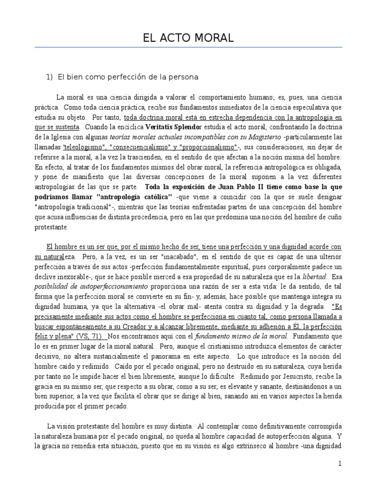 El Acto Moral | Moralidad | Immanuel Kant