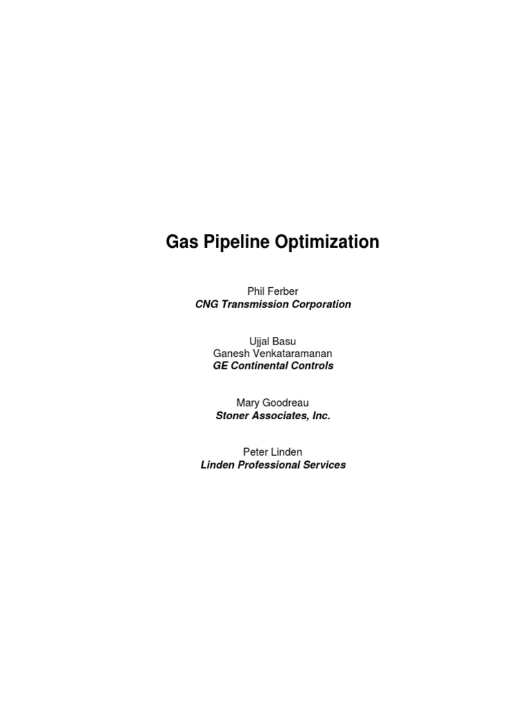 Gas Pipeline Optimization | PDF | Natural Gas | Pipeline Transport