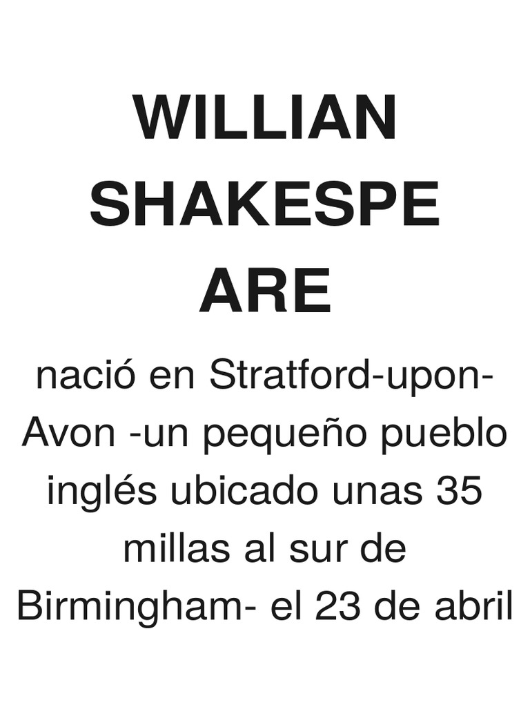 Willian Shakespeare | PDF | Clásicos