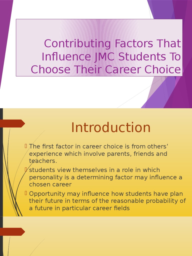Factors Influencing JMC Career Choices | PDF