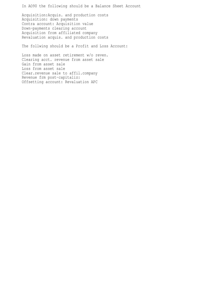 AO90 Asset Accounting | PDF | Financial Economics | Corporations