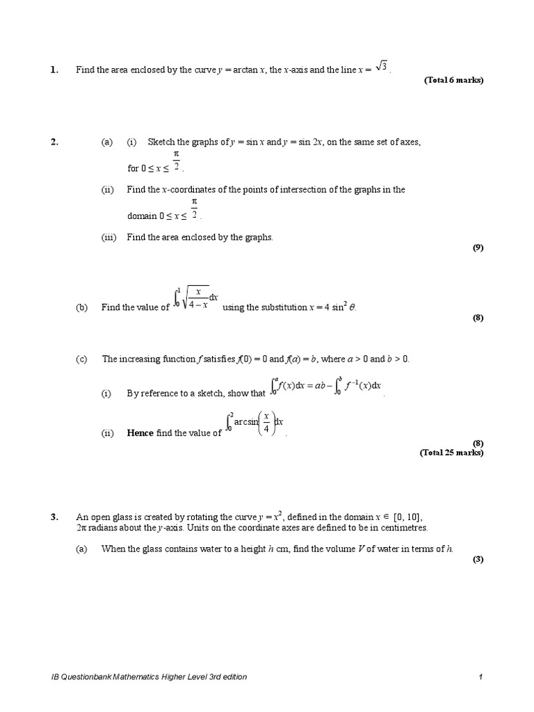 Winter HW 2015 Math HL G12 | Function (Mathematics) | Maxima And Minima