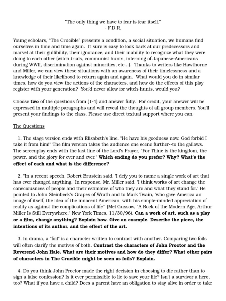 Movie Discussion Questions | PDF | Religion And Belief