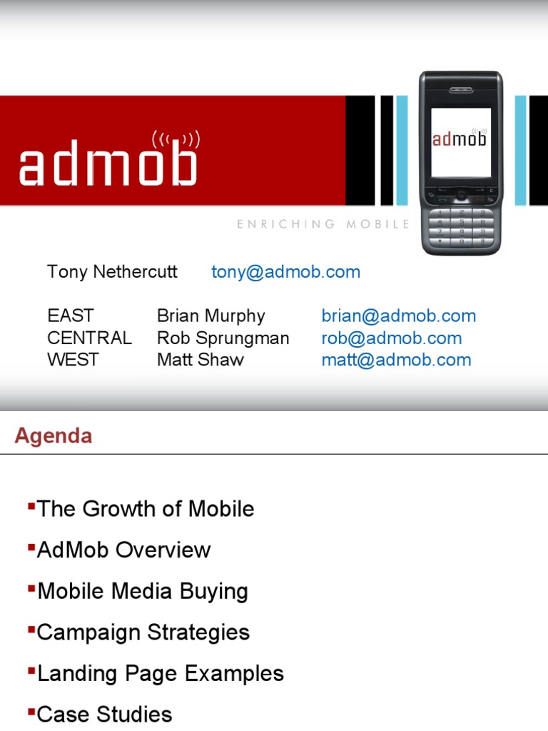 AdMob Imedia Agency Summit - May 2008 | PDF | Advertising | Mass Media