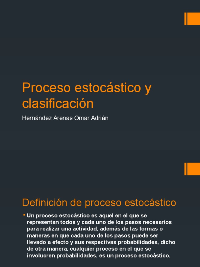 Proceso Estocástico y Clasificación | Descargar gratis PDF ...