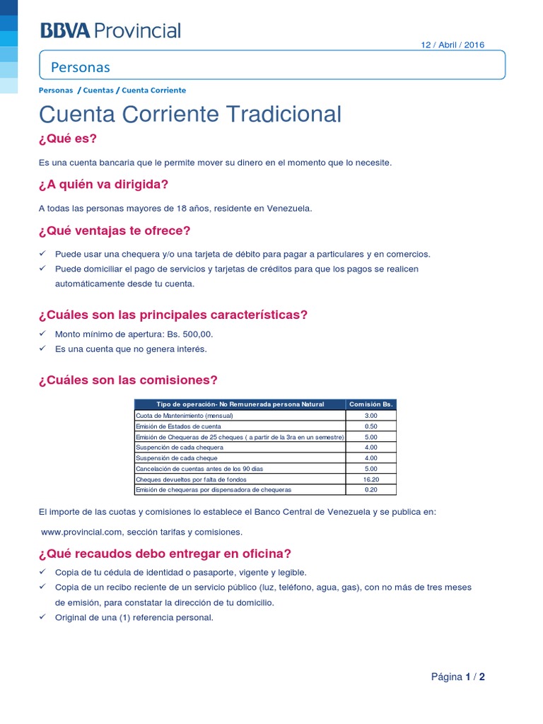 Cuenta Corriente Tradicional | PDF | Cheque | Bancos