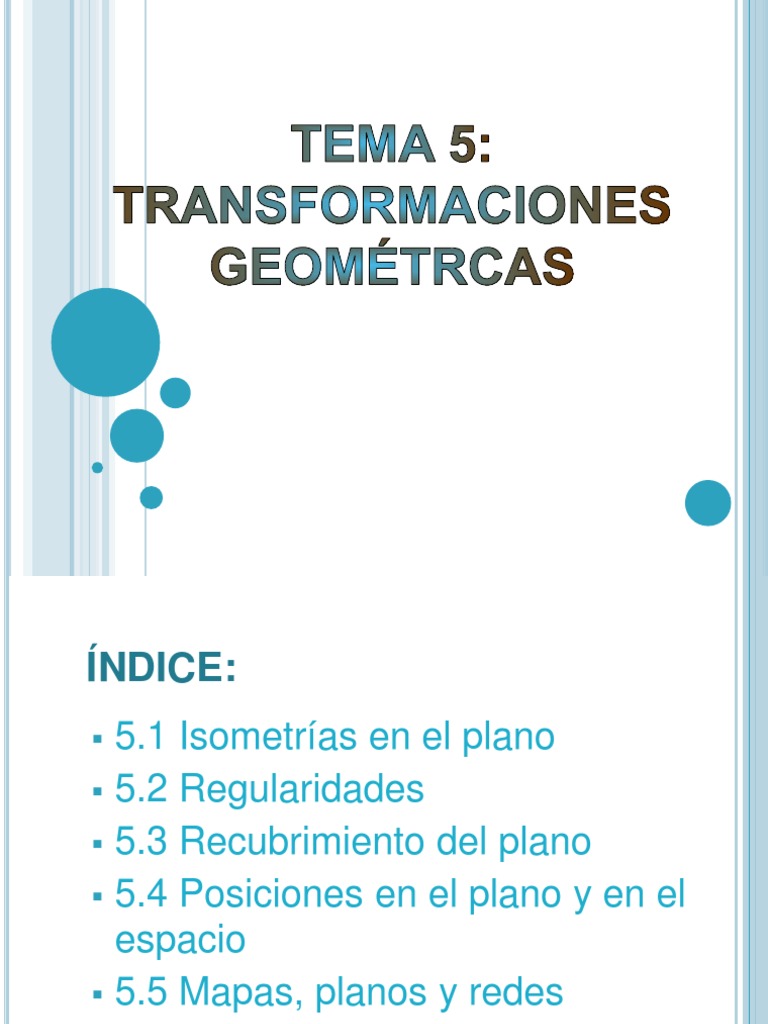 Transformaciones Geometricas | PDF | Rotación | Simetría