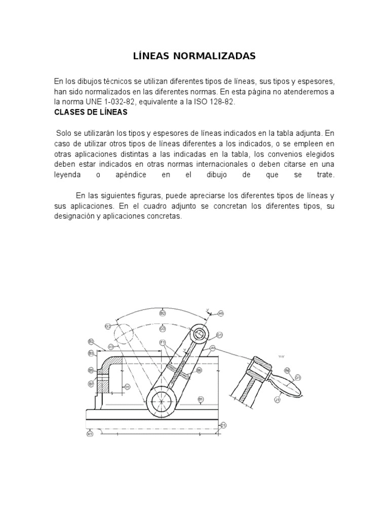 Tipos y Normas de Líneas en Dibujo Técnico | PDF | Dibujo | Dibujo técnico