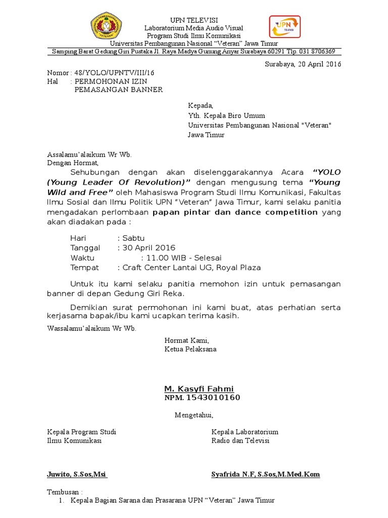 Contoh Surat Pemasangan Papan Iklan - WillowoiWilkinson