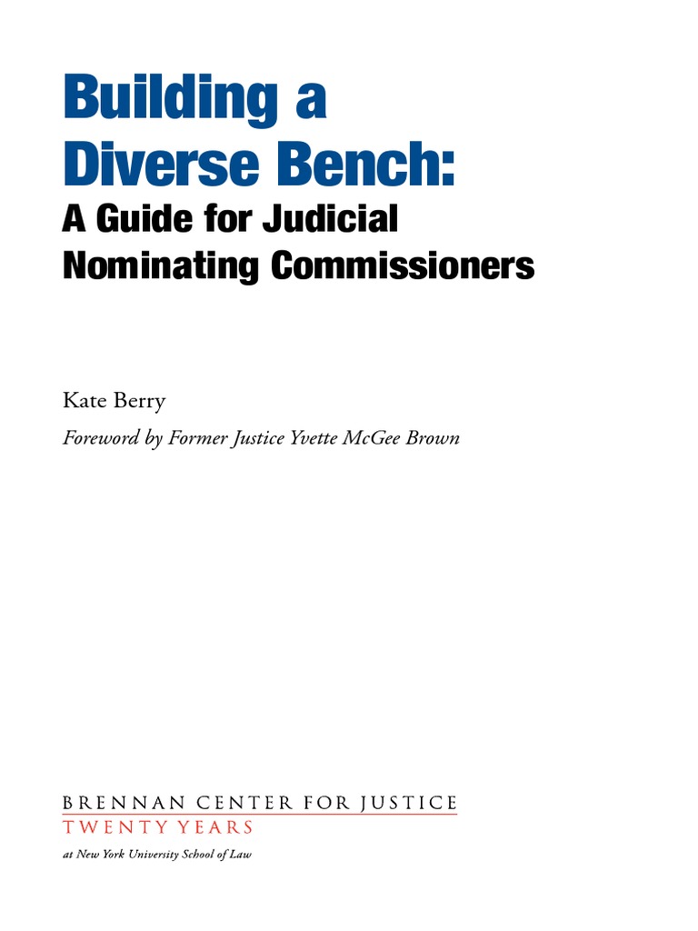Building A Diverse Bench: A Guide For Judicial Nominating Commissioners ...