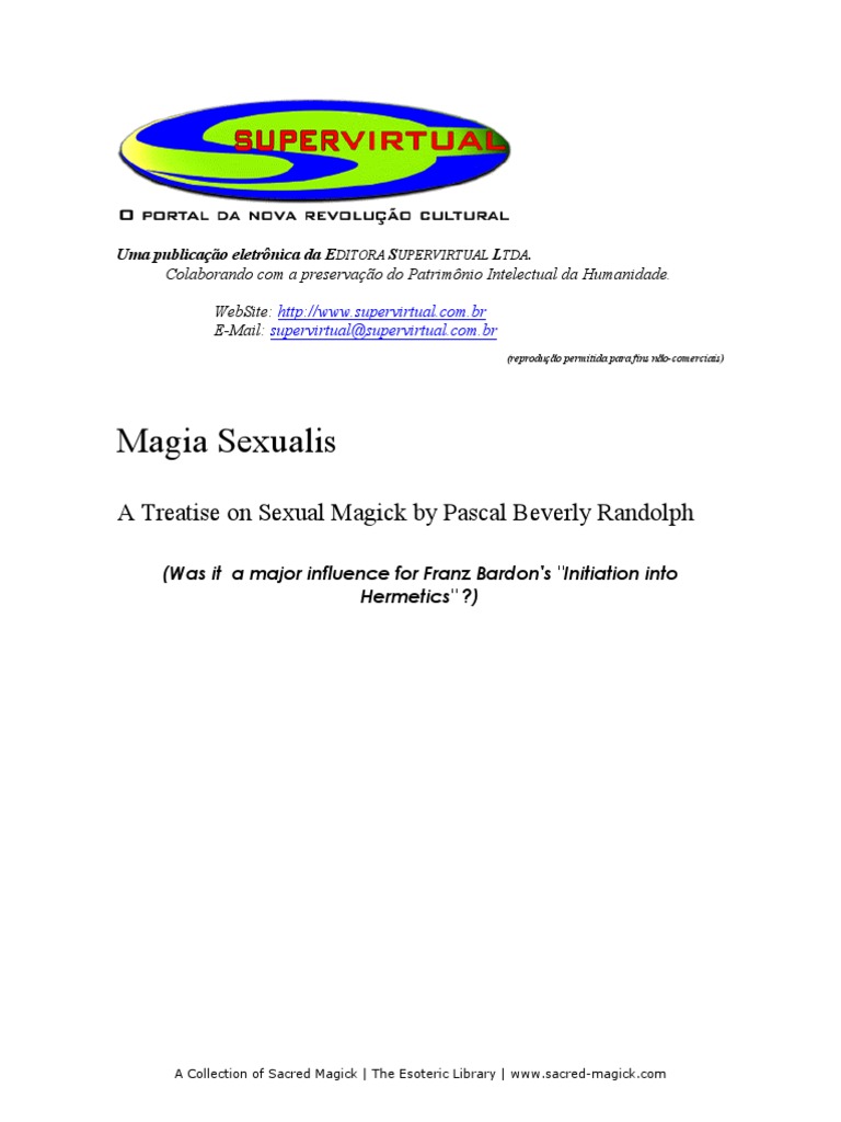 Sexual Magic by Pascal Beverly Randolph | PDF | Nature