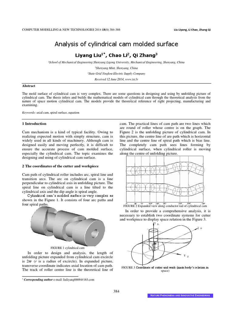 Article About Cam Design | Download Free PDF | Cartesian Coordinate ...