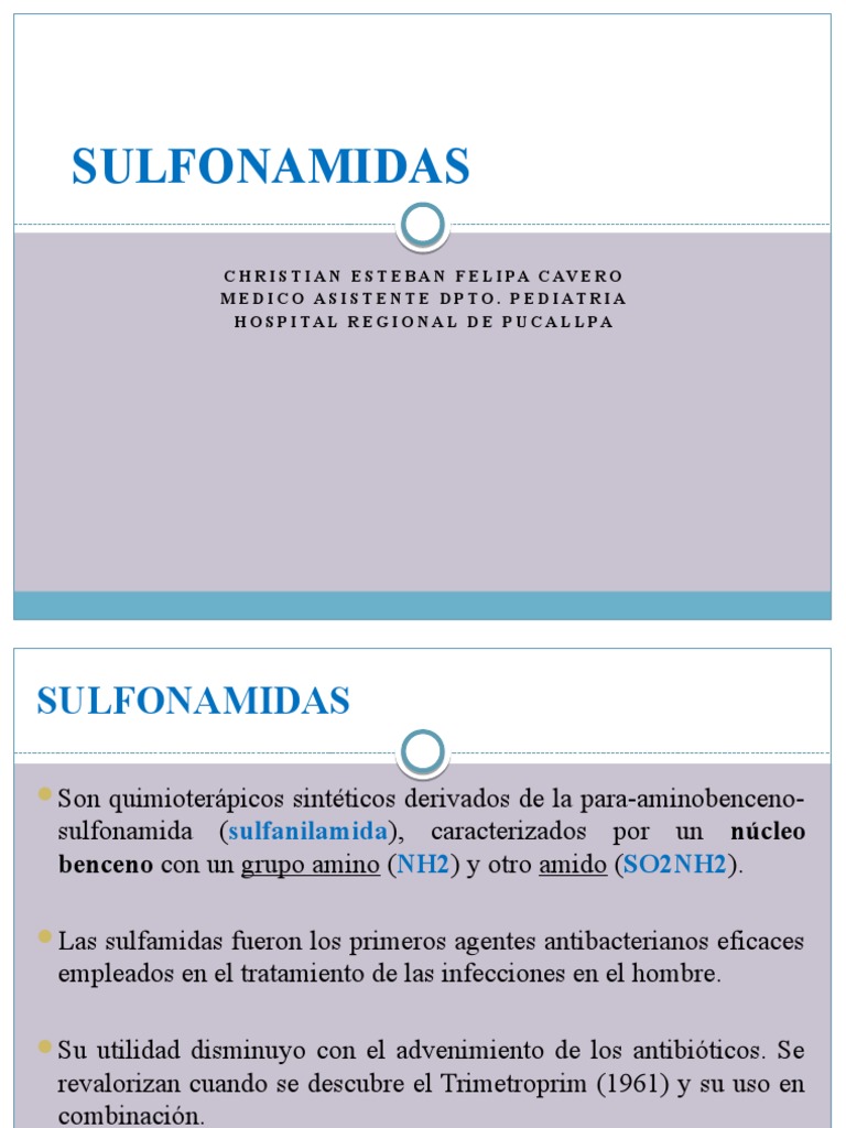 SULFONAMIDAS-2012 | Especialidades Medicas | Medicina CLINICA