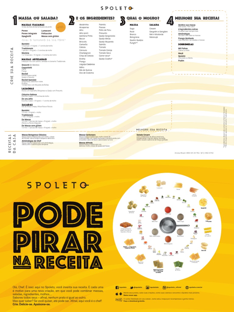 Novo Cardapio Espoleto | PDF | Massa | Queijo