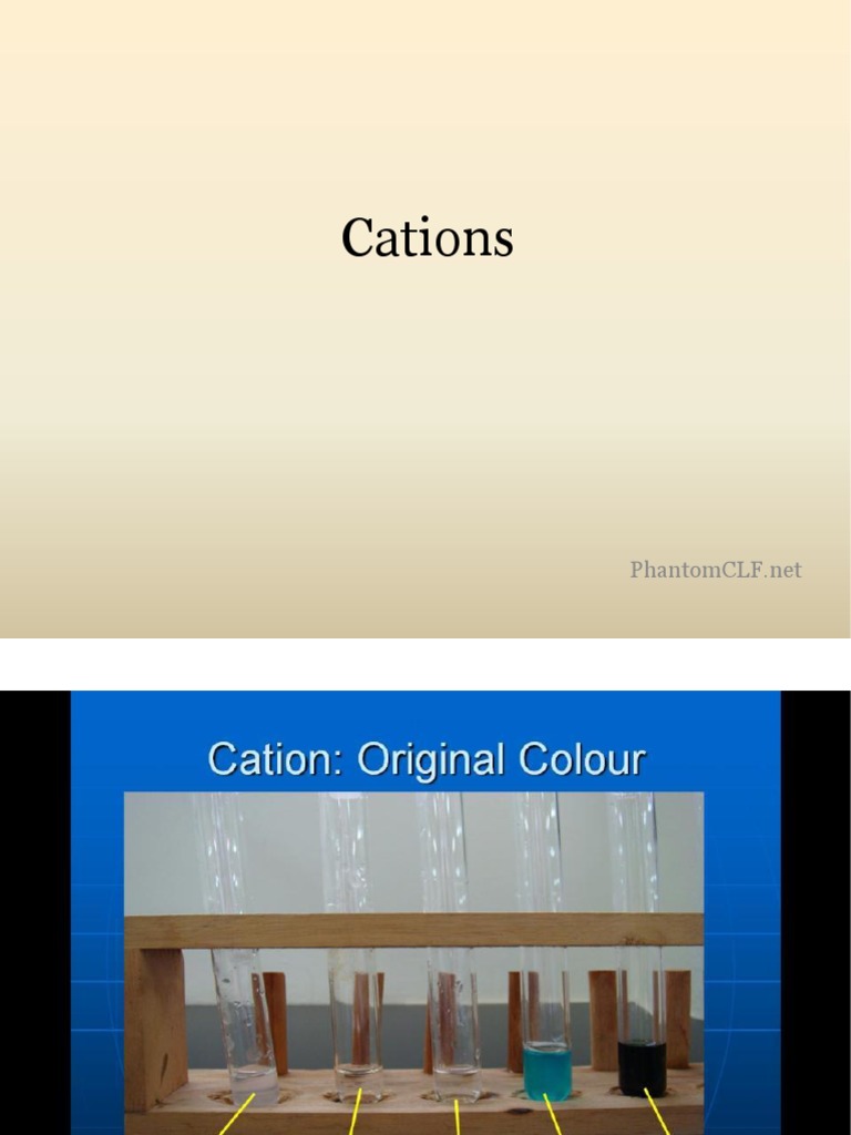 Chemistry Tests of Cations (With Pictures) | PDF | Social Science ...