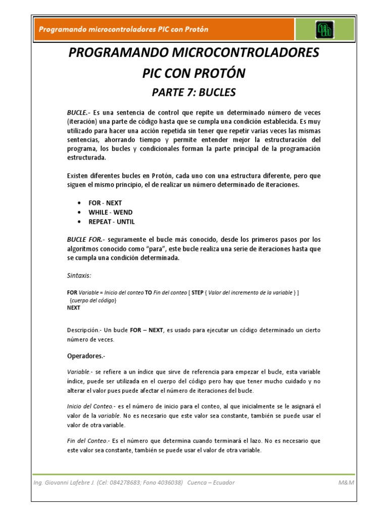 Tutorial Proton Ide TUTORIAL 07 | PDF | Poco | Microcontrolador