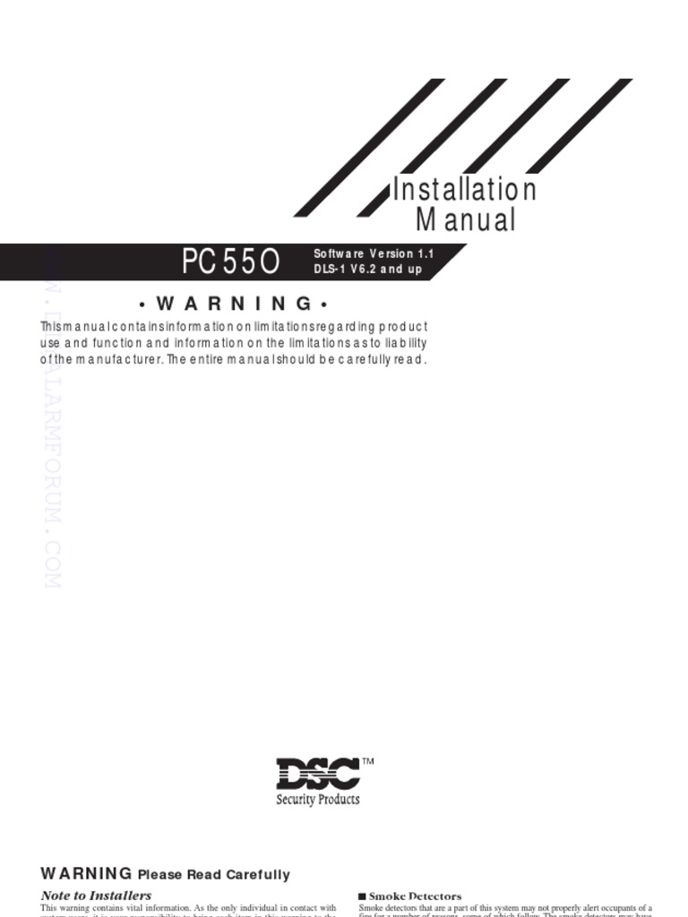 PC550 V1.1 - Manual Instalare PDF | PDF | Security Alarm | Telephone