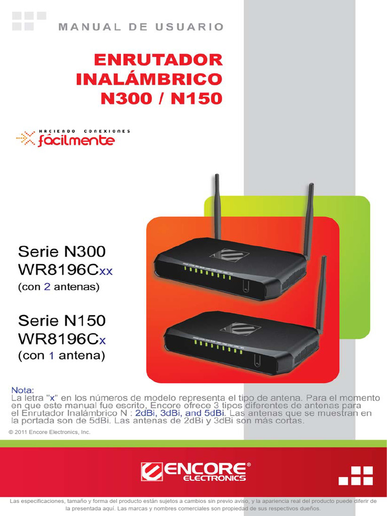 Manual Encore | PDF | Dirección IP | Enrutador (Computación)