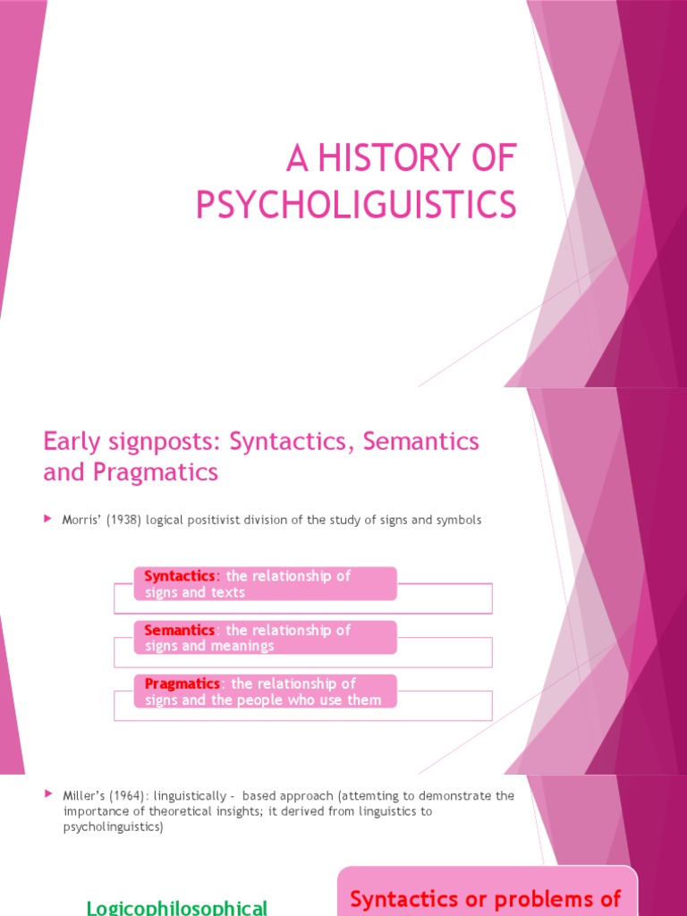 A History of Psycholiguistics | PDF | Psycholinguistics | Linguistics