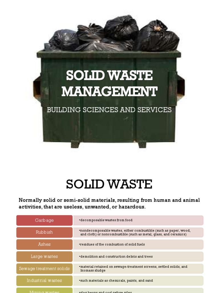 Solid Waste Management | PDF | Waste Management | Incineration