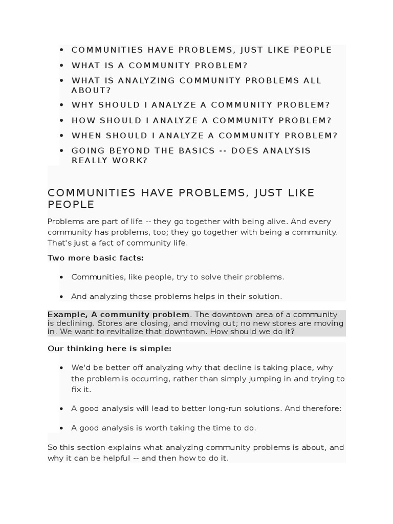Section 5.analyzing Community Problem | PDF | Obesity | Poverty