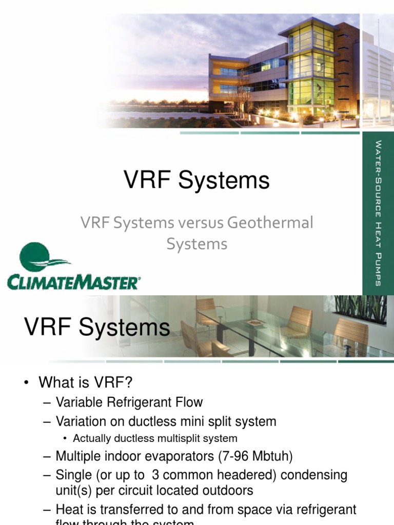 VRF vs. Geothermal HVAC Systems | PDF