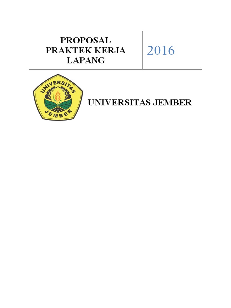 Proposal PKL Unej 1 | PDF | Bisnis