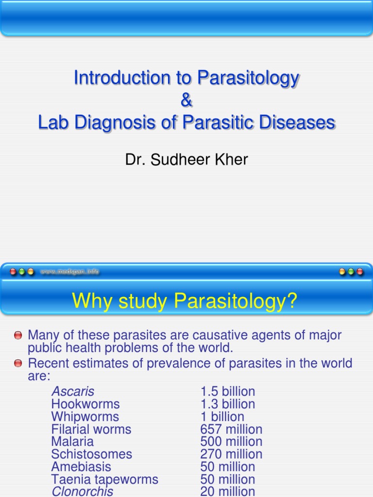 Introduction To Parasitology & Lab Diagnosis of Parasitic | PDF ...
