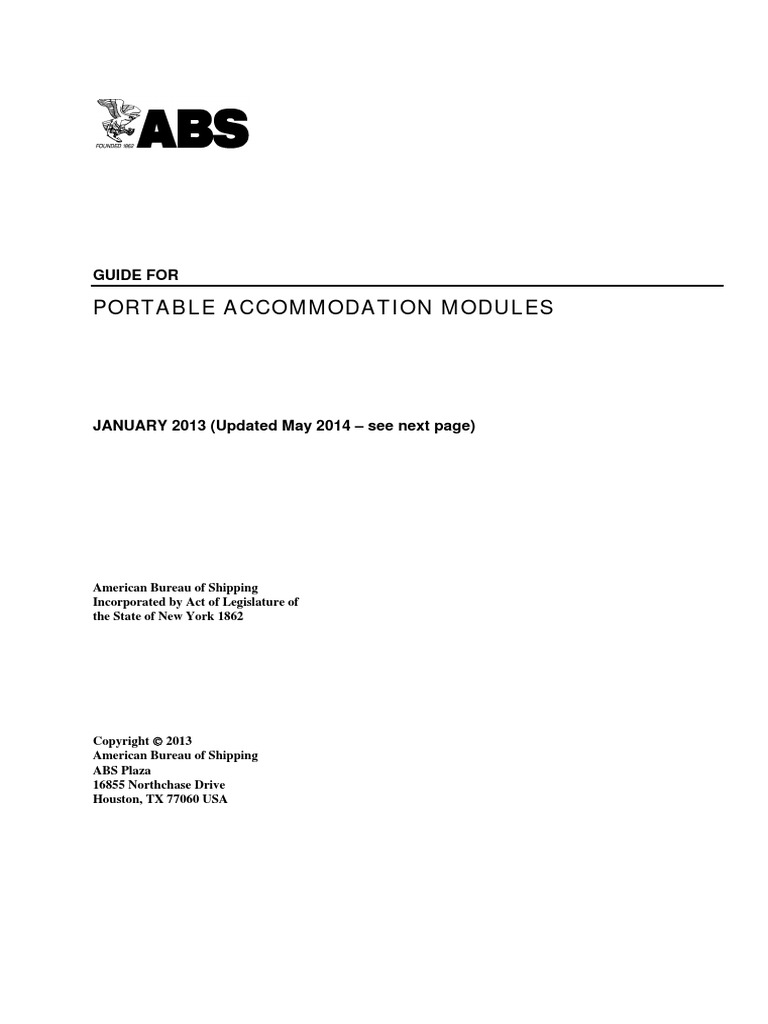Portable Accommodation Modules Guide May14 | PDF | Duct (Flow ...