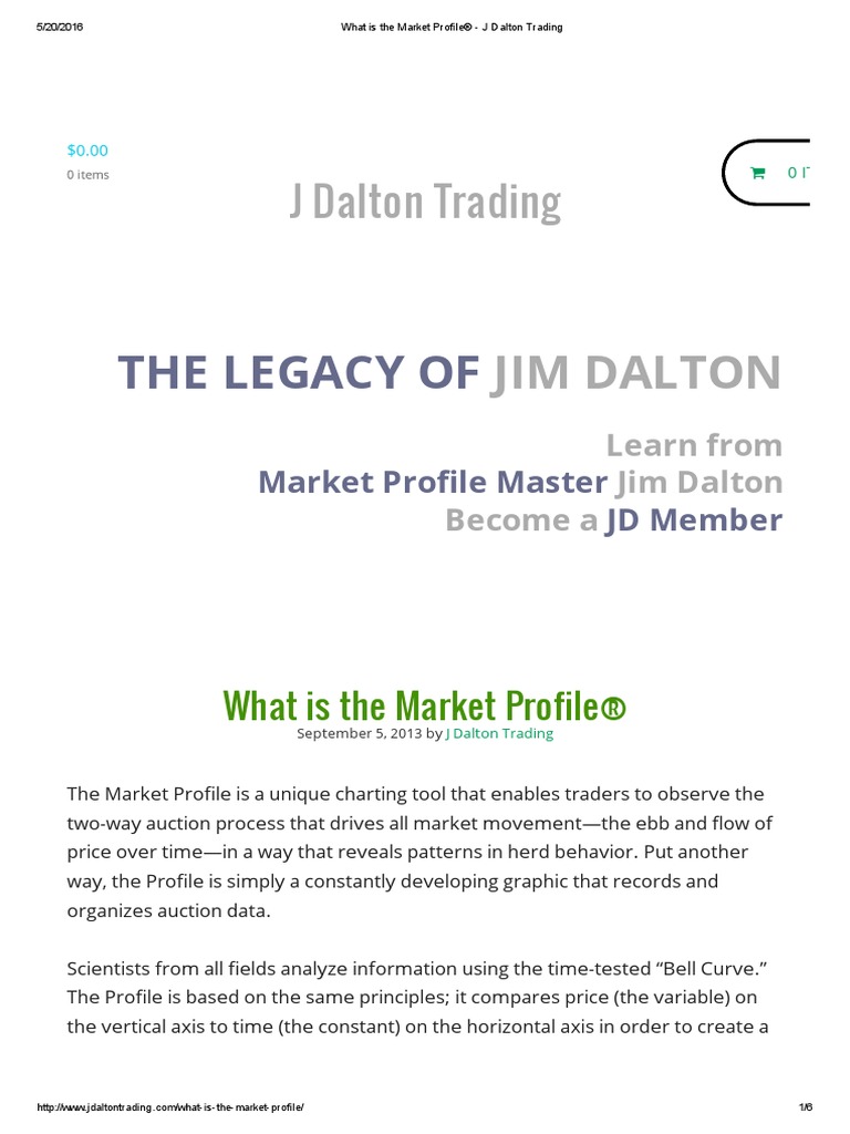 What Is The Market Profile® - J Dalton Trading | PDF | Business