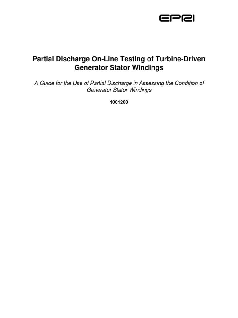 EPRI-PD Guide For Turbogenerators v2 PDF | PDF | Electromagnetic ...